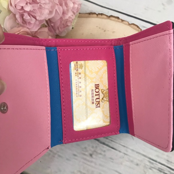 Bags | Vegan Leather Pink Cat Wallet | Poshmark